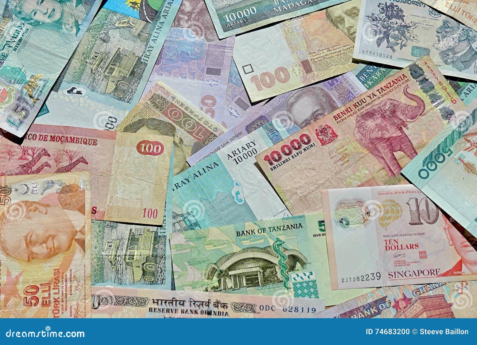 World banknotes editorial image. Image of rich, dividend - 74683200