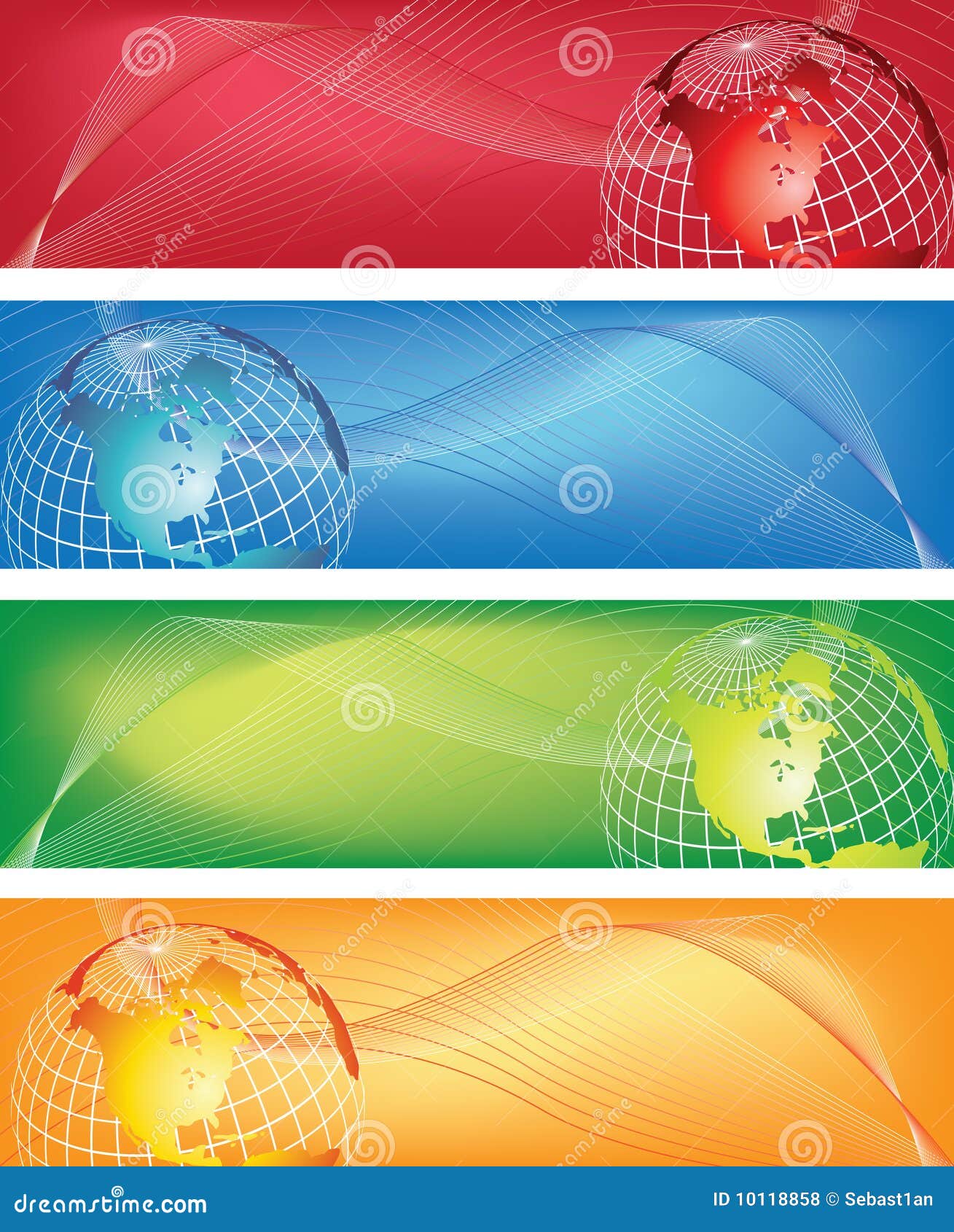 World banner stock vector. Illustration of blend, clean - 10118858