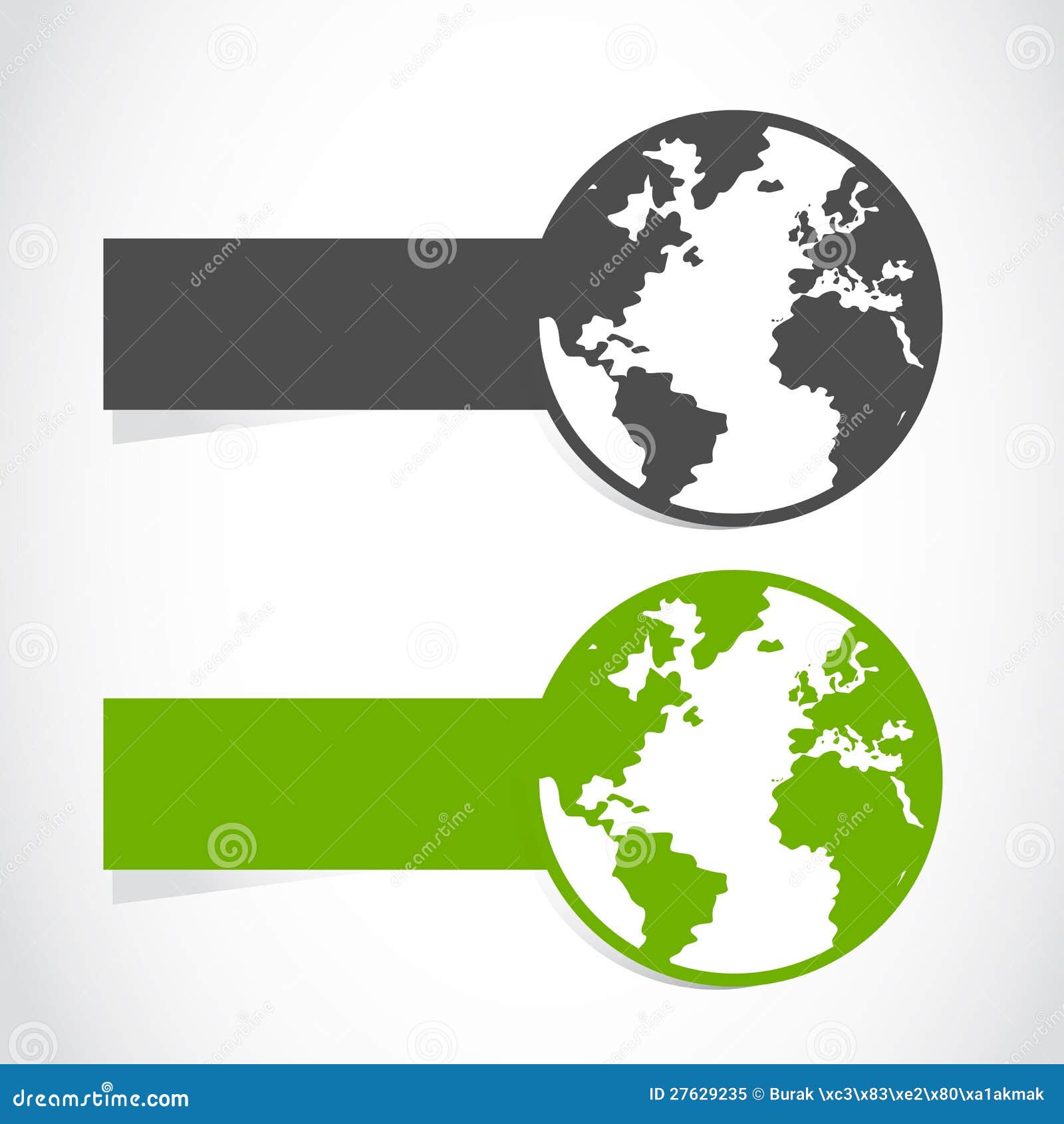 World Map Banners Cartoon Vector | CartoonDealer.com #5964161