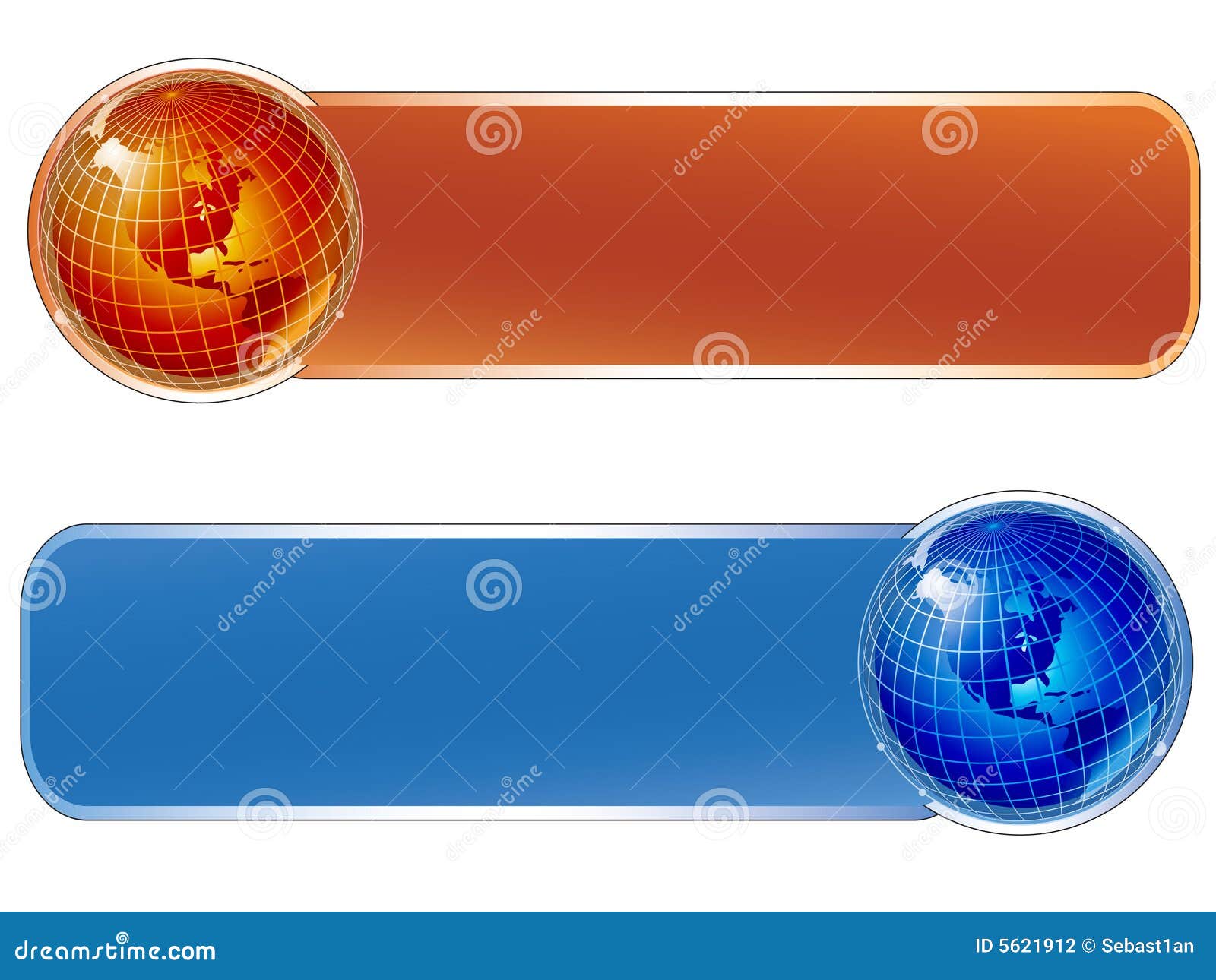 World Map Banners Cartoon Vector | CartoonDealer.com #5964161