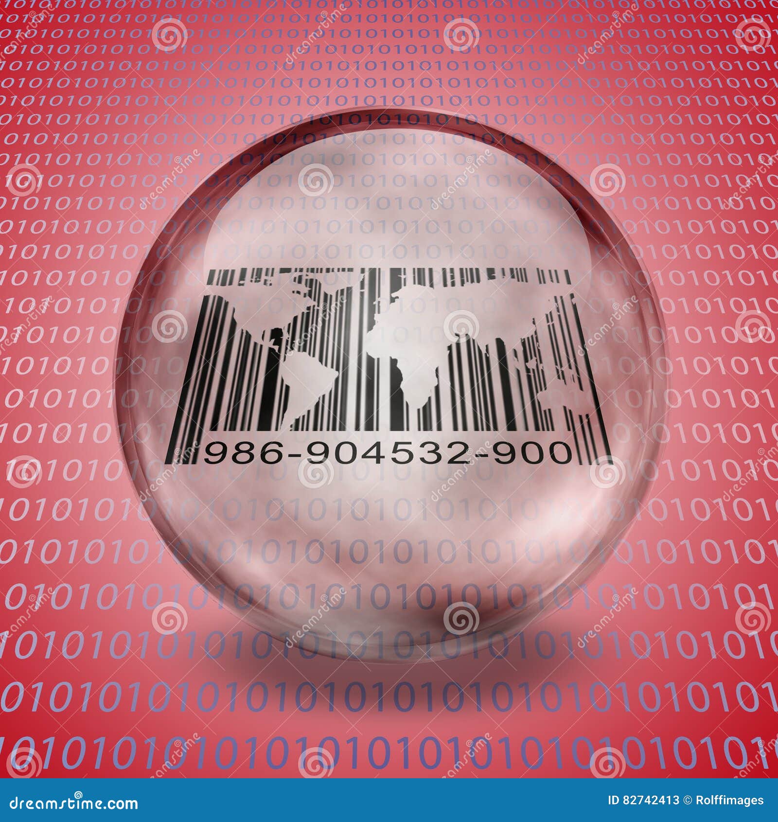 Barcode Enclosed In Glass Sphere Stock Photography | CartoonDealer.com ...