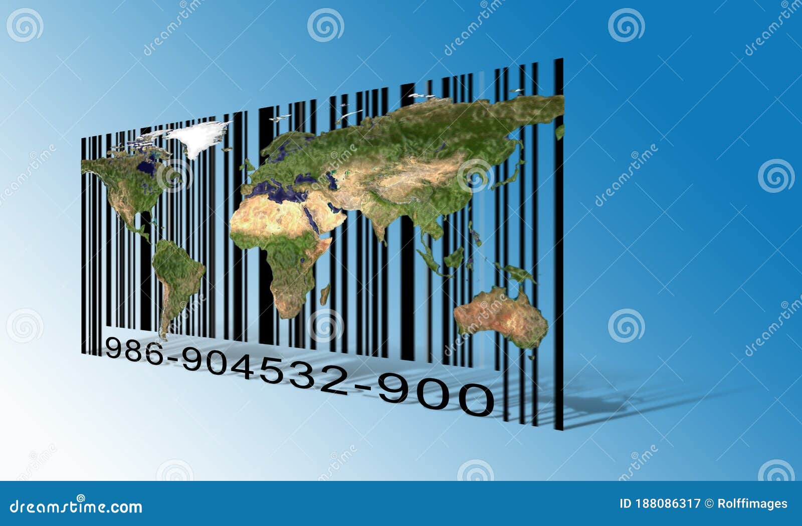 World Map On Barcode Background Royalty-Free Stock Image ...