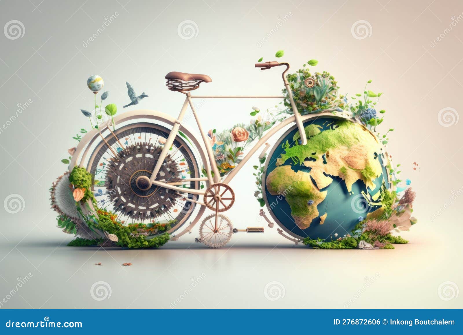 World Bicycle Day on White Background, Eco Friendly Bicycle Concept ...