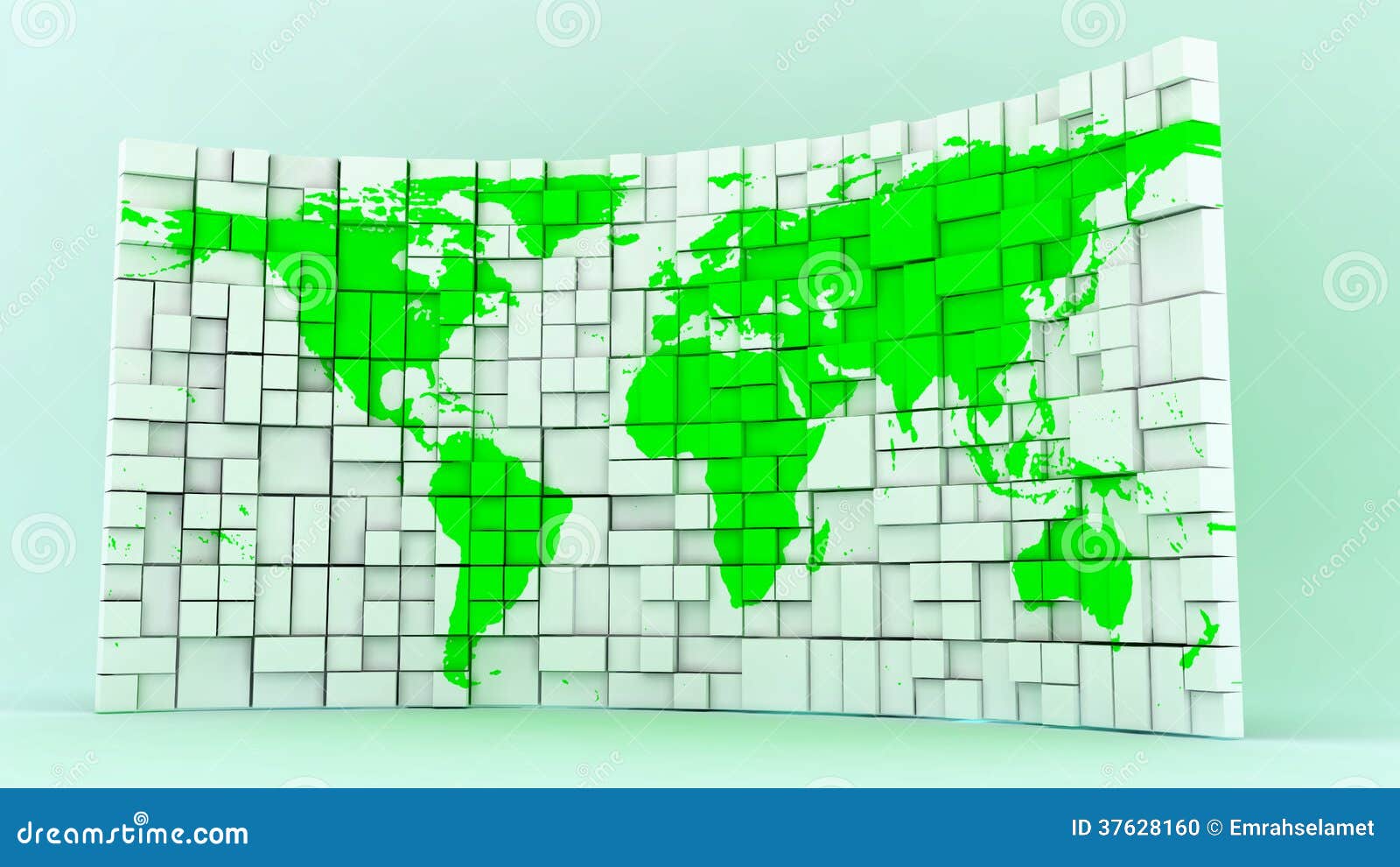 World block map panel stock illustration. Illustration of america ...