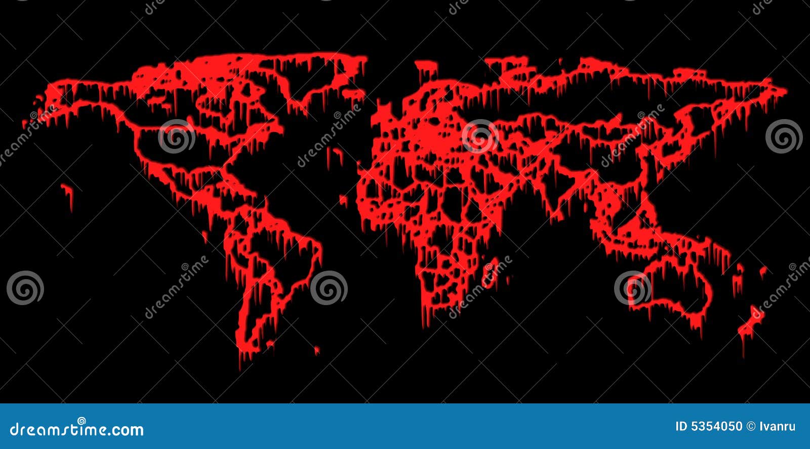 World in blood stock illustration. Illustration of border - 5354050