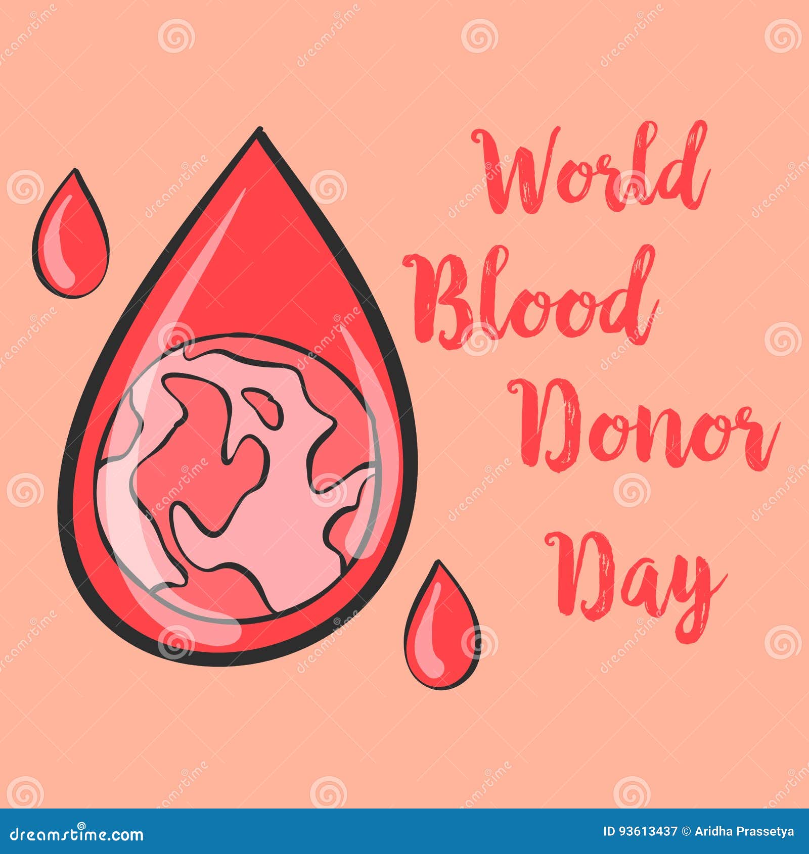 World Blood Donor Day Design Doodles Stock Vector - Illustration of ...