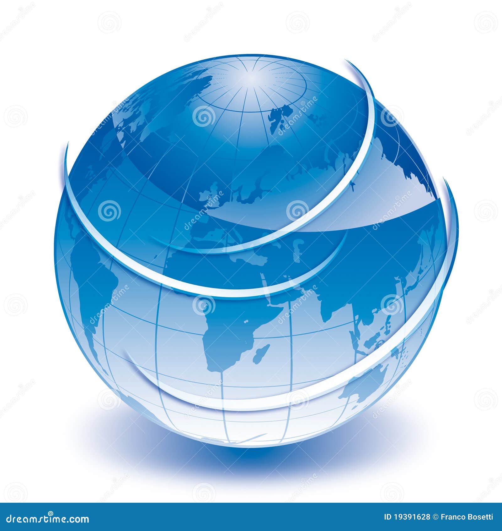 World blue globe stock illustration. Illustration of communication ...