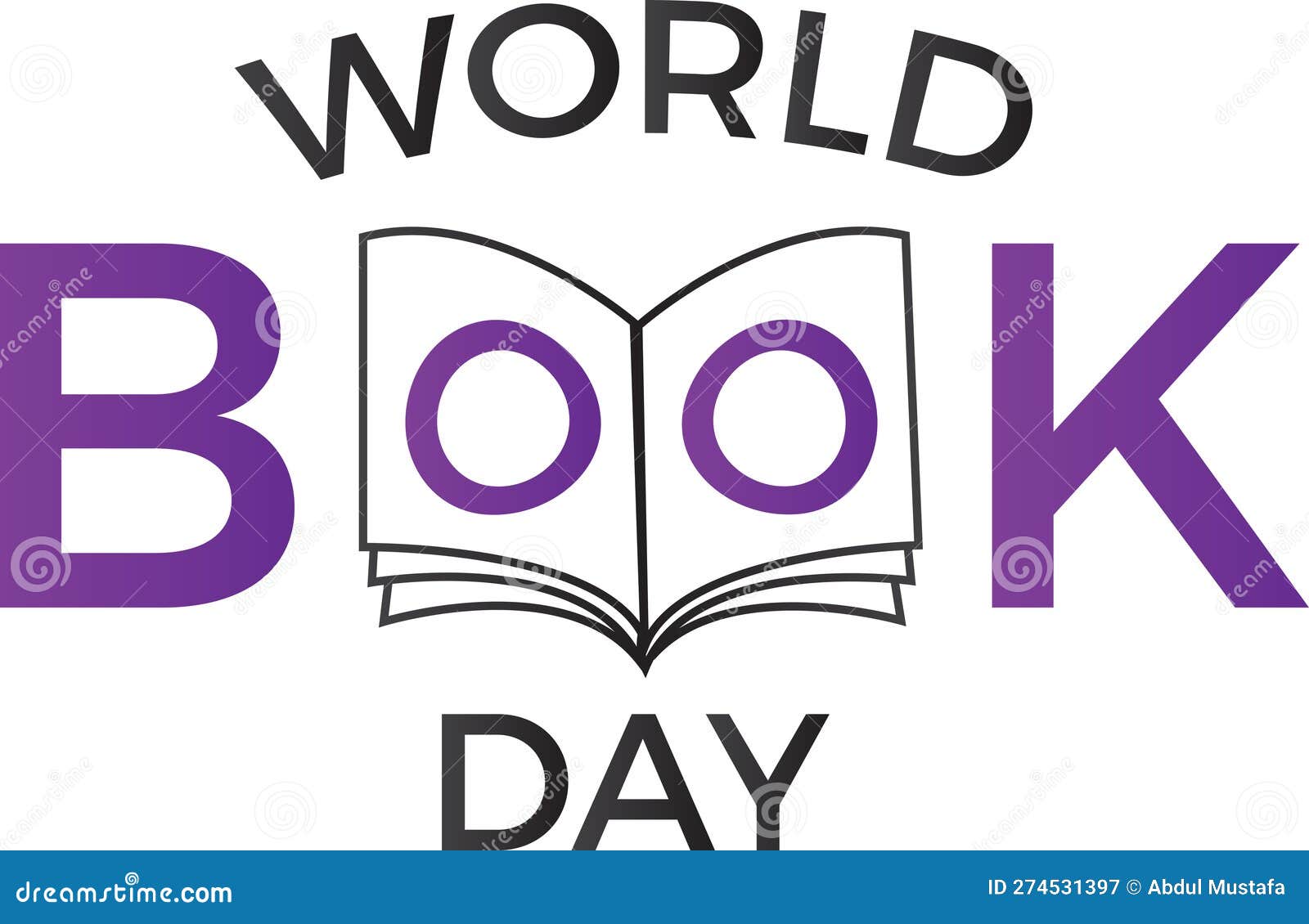 Books and Text World Book Day Stock Illustration - Illustration of ...