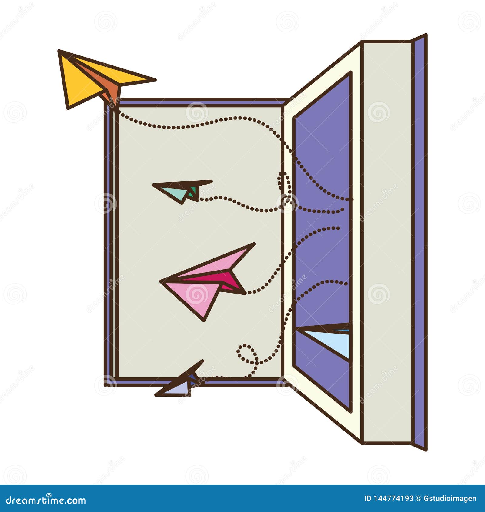 Flying World Vector Illustration | CartoonDealer.com #29391280