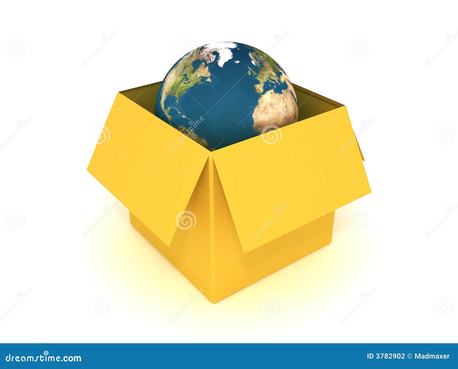 World in the box stock illustration. Illustration of container - 3782902