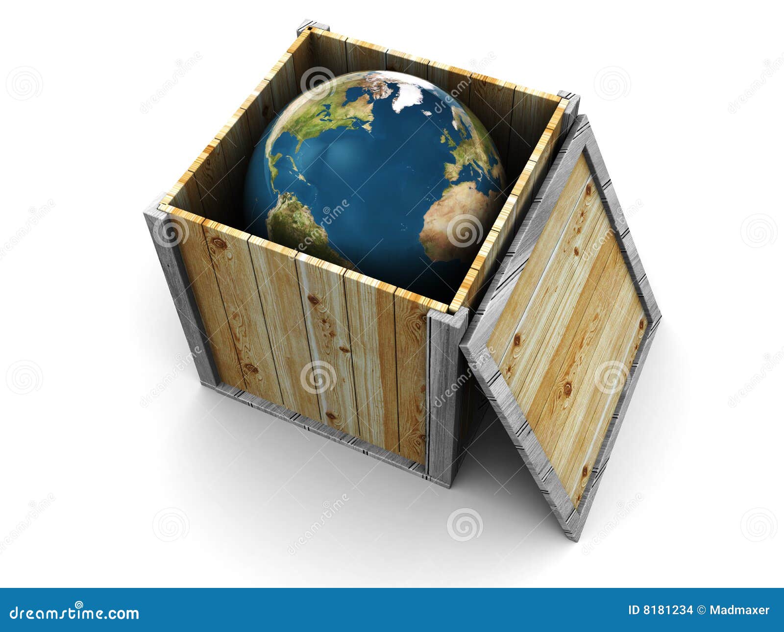 World in the box stock illustration. Illustration of plank - 8181234