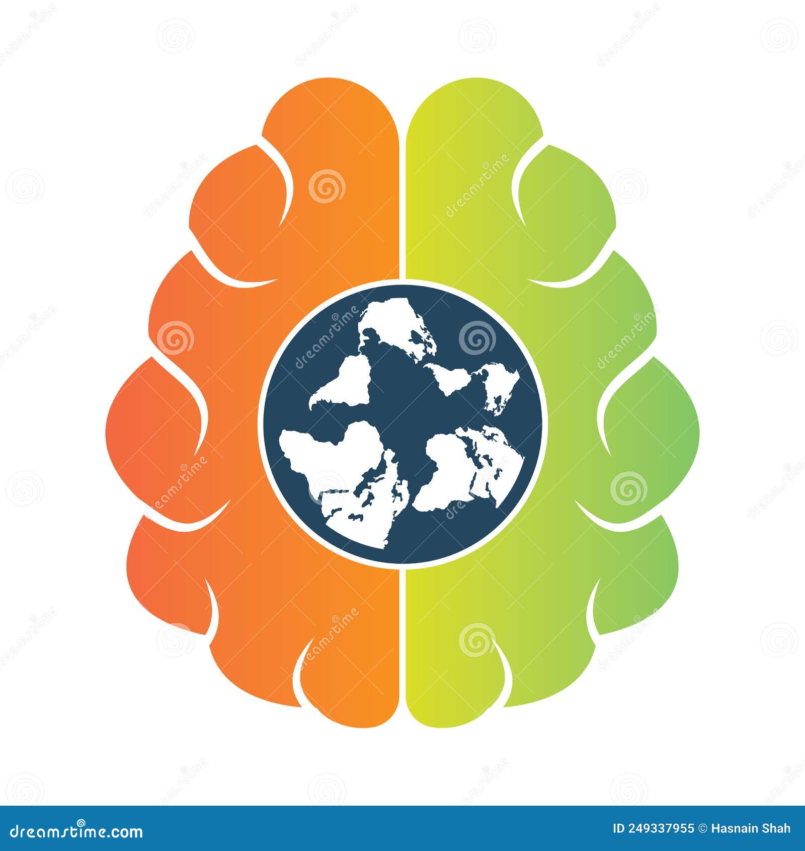 Intelligence Brain Concept Design. Stock Vector - Illustration of ...