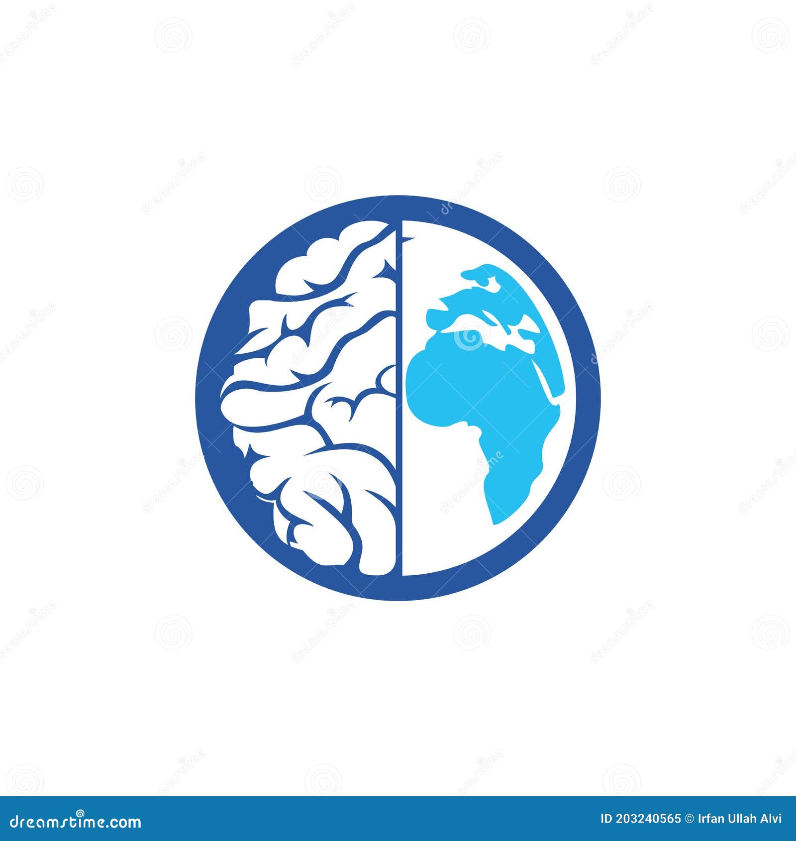 World Brain Vector Logo Template. Stock Vector - Illustration of ...