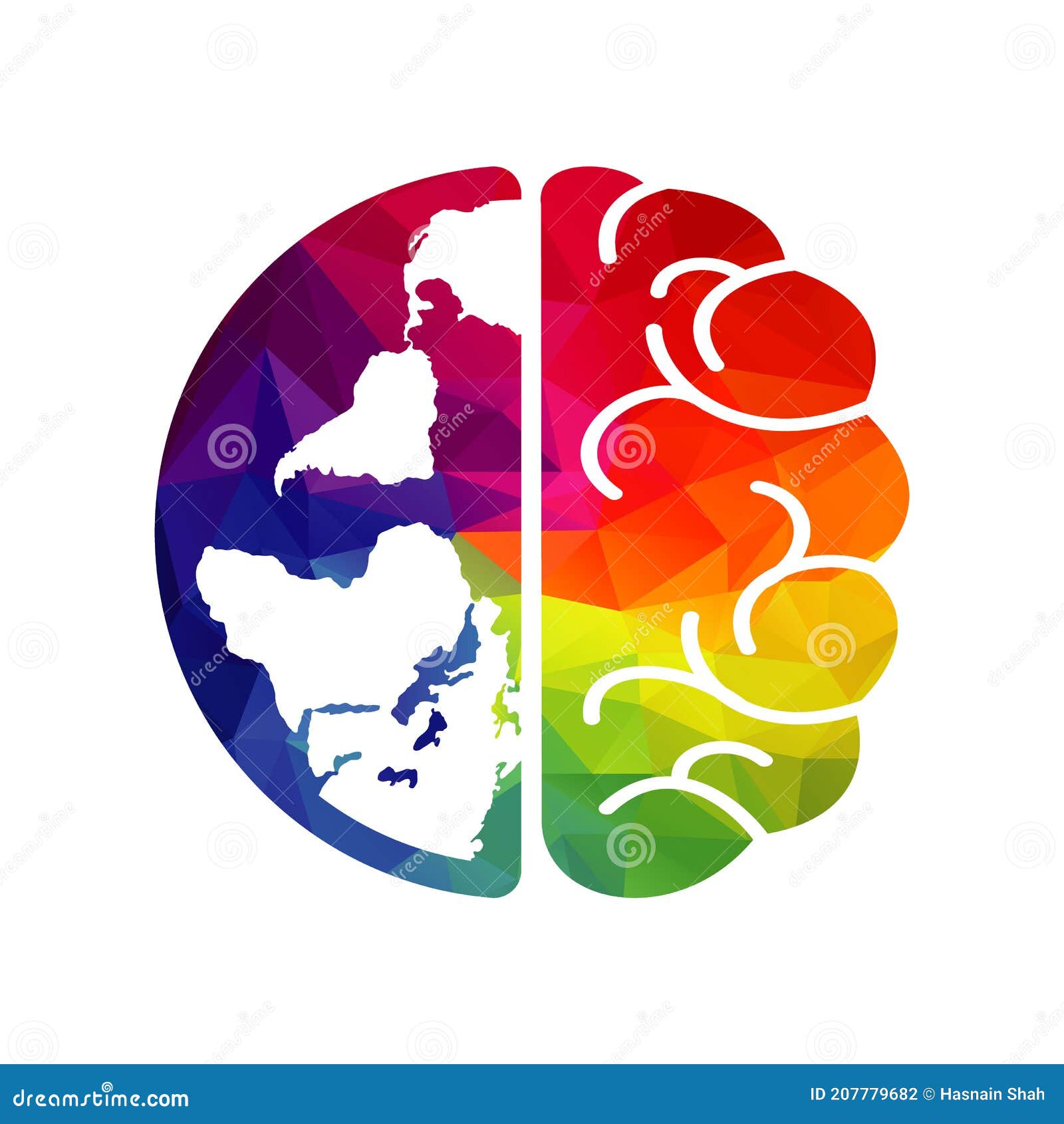 World Brain Vector Logo Template. Stock Vector - Illustration of ...
