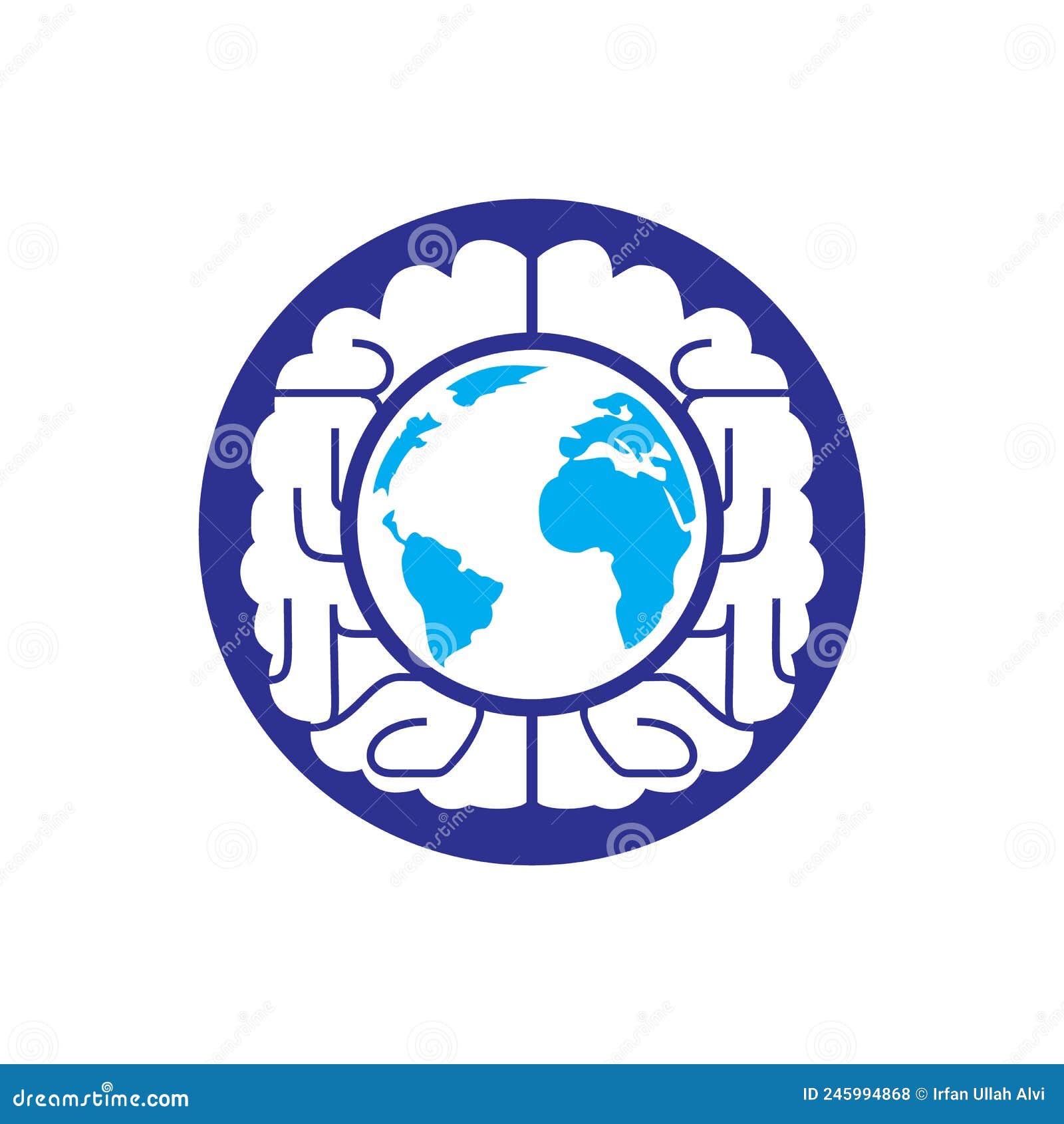 World Brain Vector Logo Template. Smart World Logo Symbol Design. Stock ...