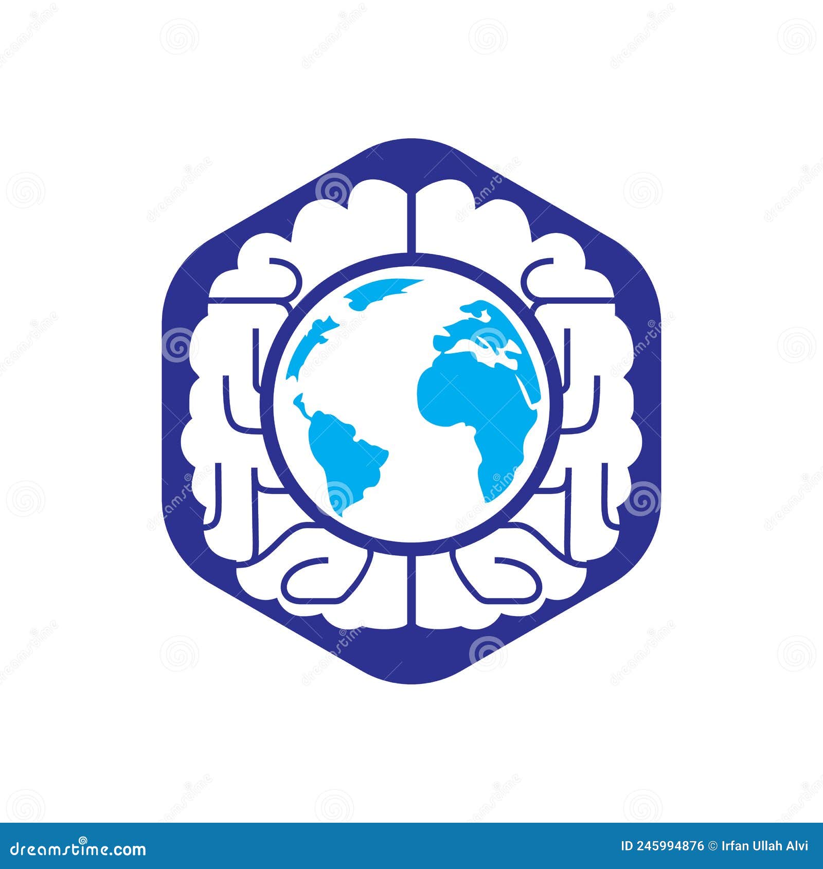 World Brain Vector Logo Template. Smart World Logo Symbol Design. Stock ...