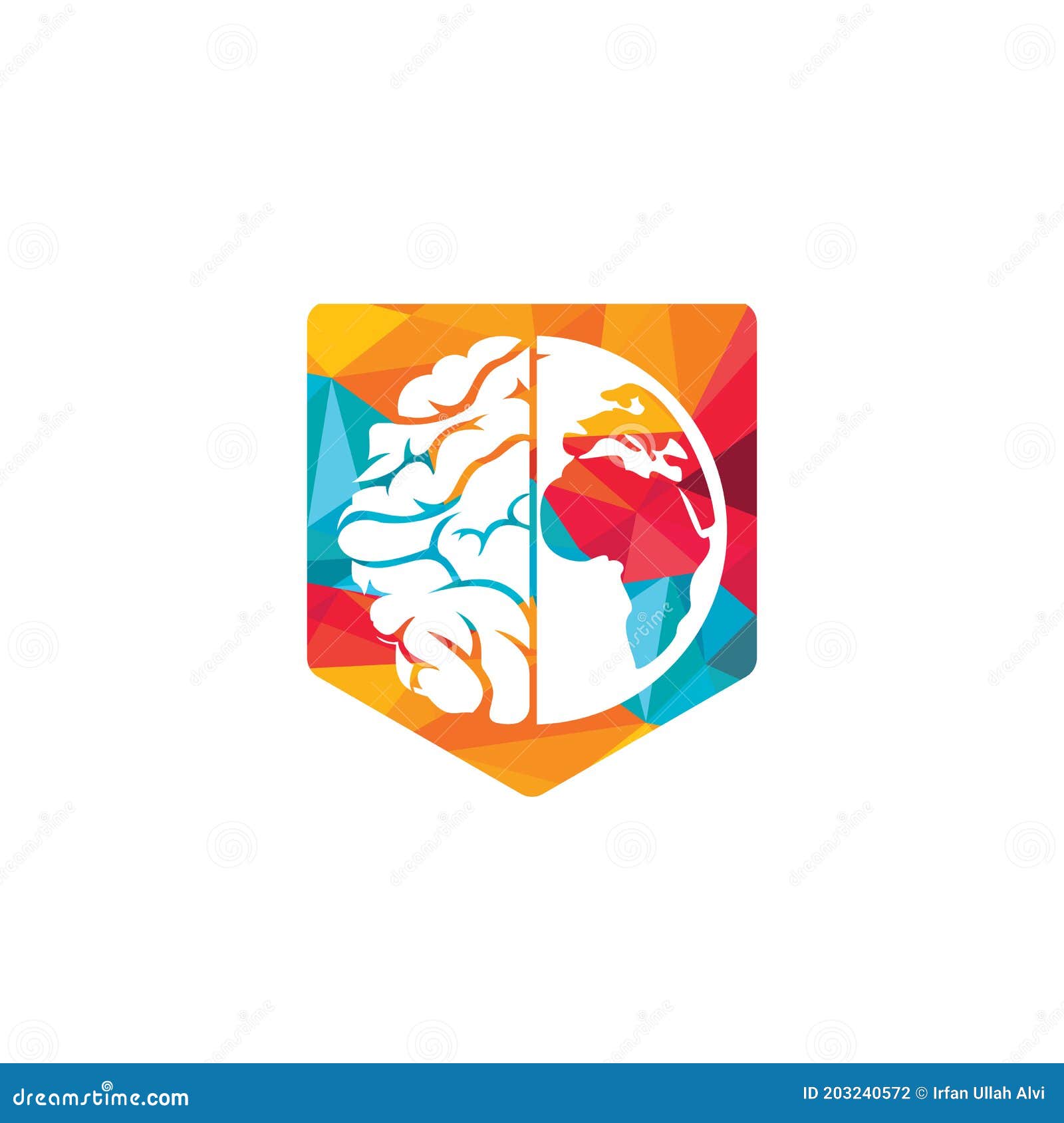 World Brain Vector Logo Template. Stock Vector - Illustration of ...