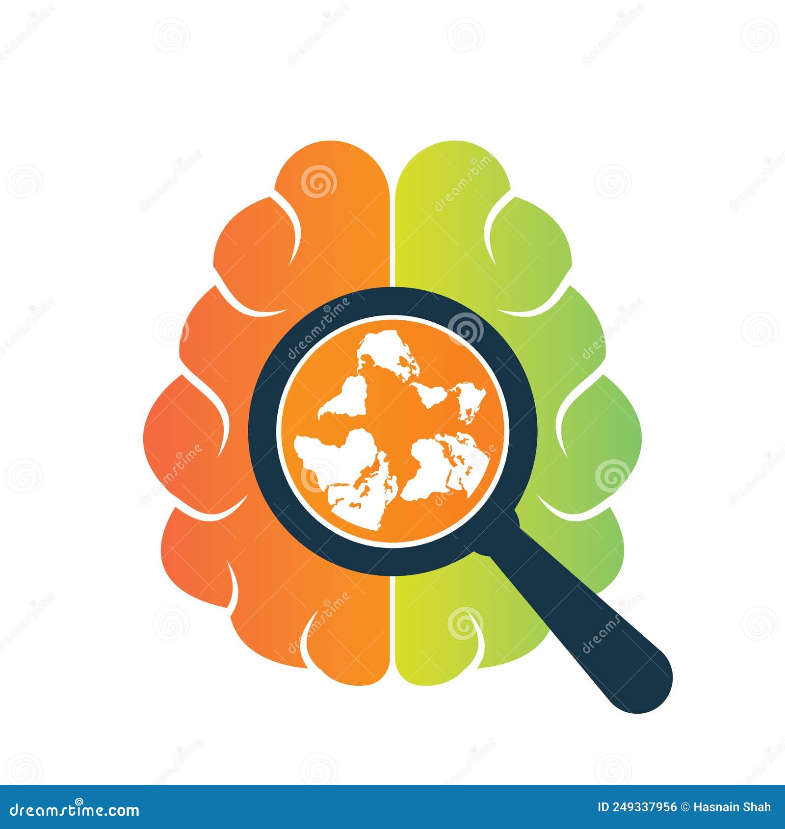 World Brain Vector Logo Template. Stock Vector - Illustration of ...