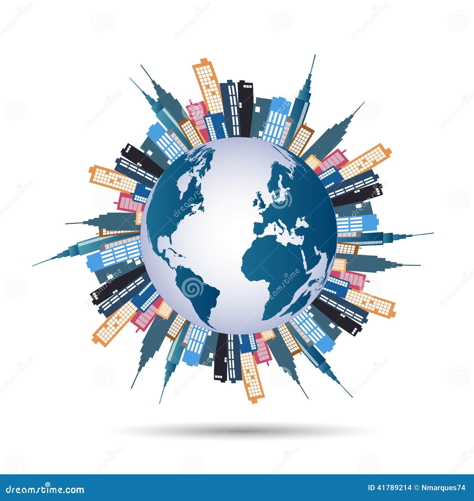 World Buildings stock illustration. Illustration of city - 41789214