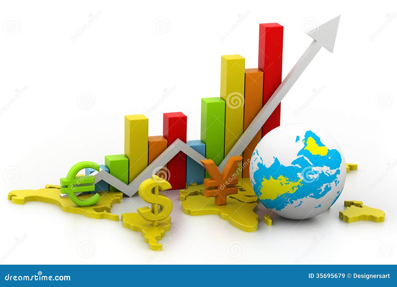 World business graph stock illustration. Illustration of graphic - 35695679