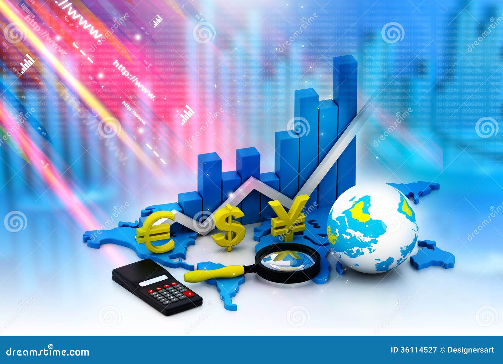 World business graph stock illustration. Illustration of abstract ...