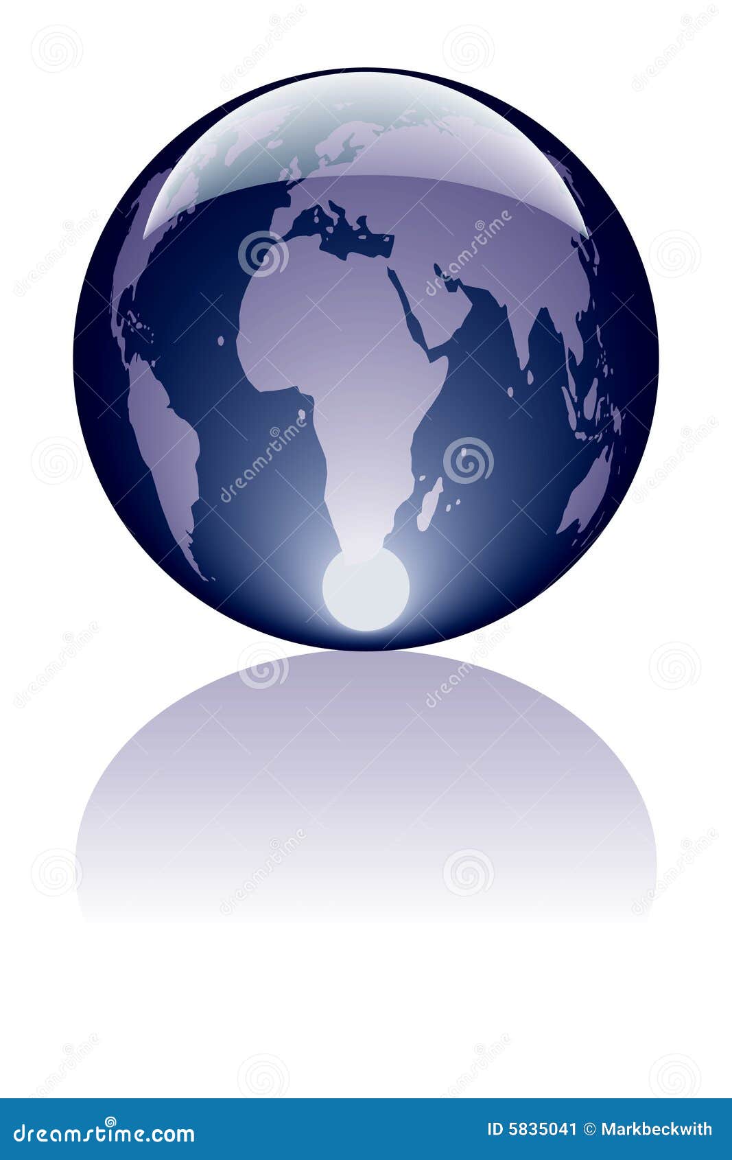 World button blue stock illustration. Illustration of reflection - 5835041