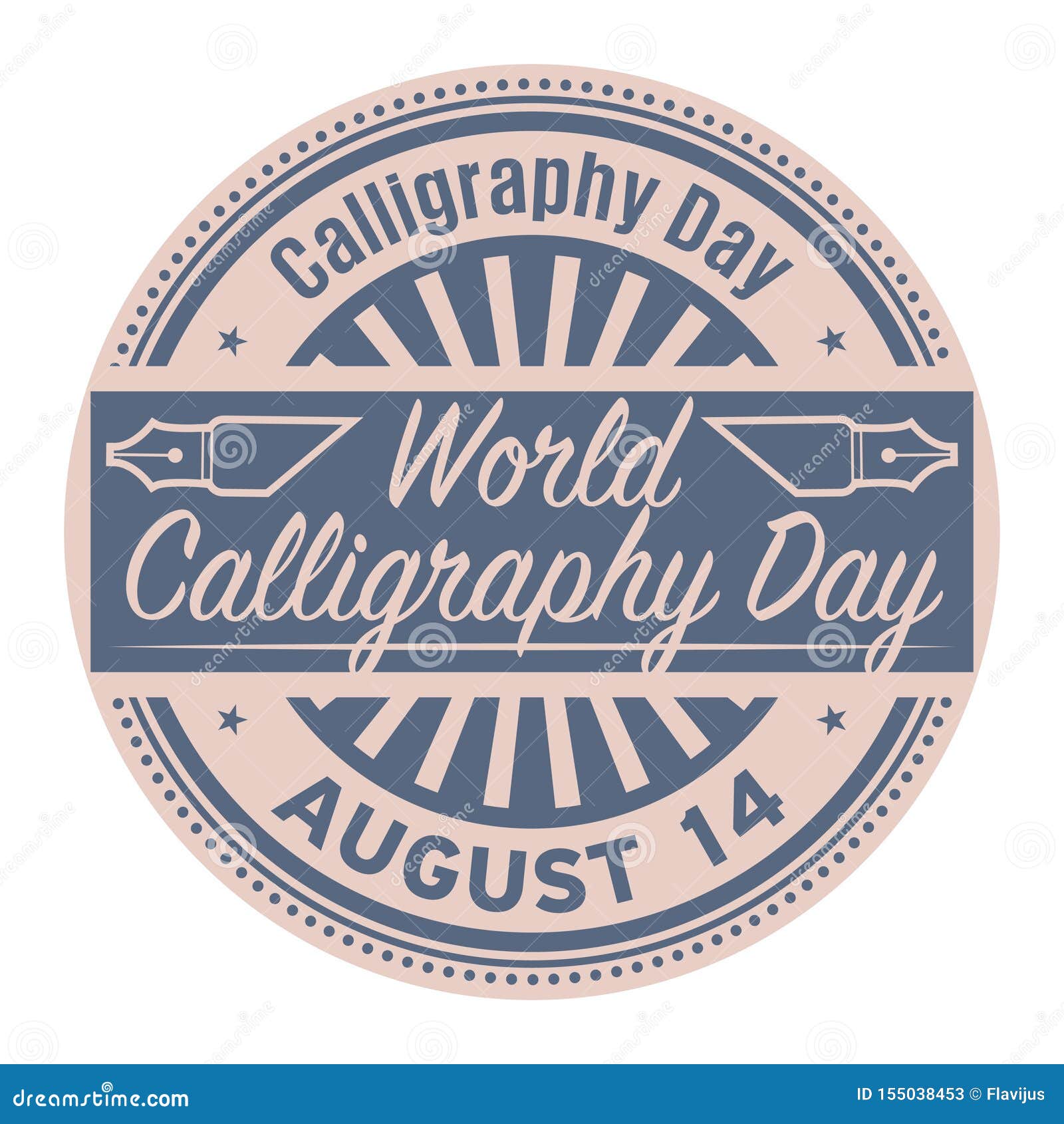 World Calligraphy Day, August 14 Stock Vector - Illustration of paper ...