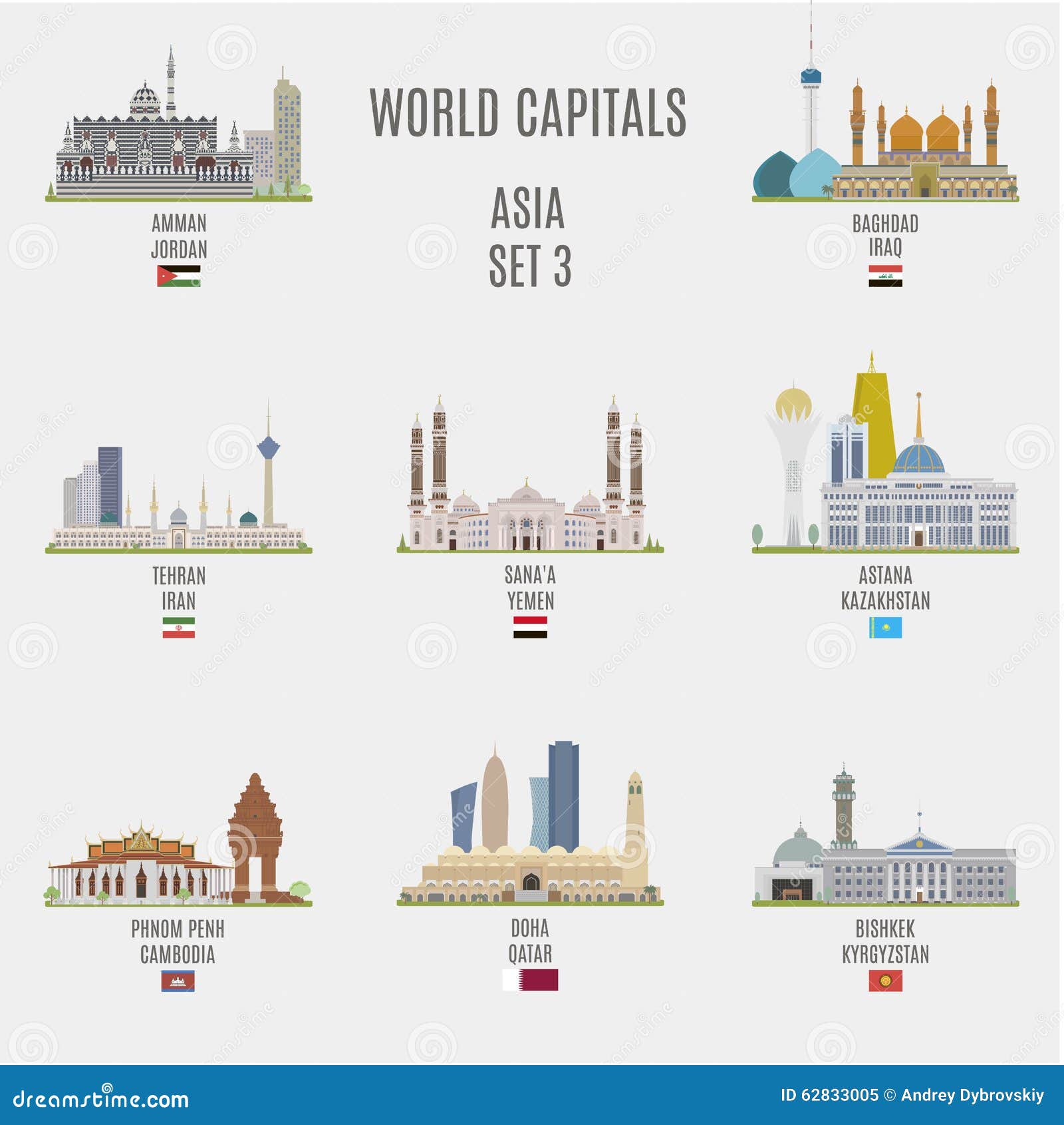 World capitals stock vector. Illustration of famous, house - 62833005