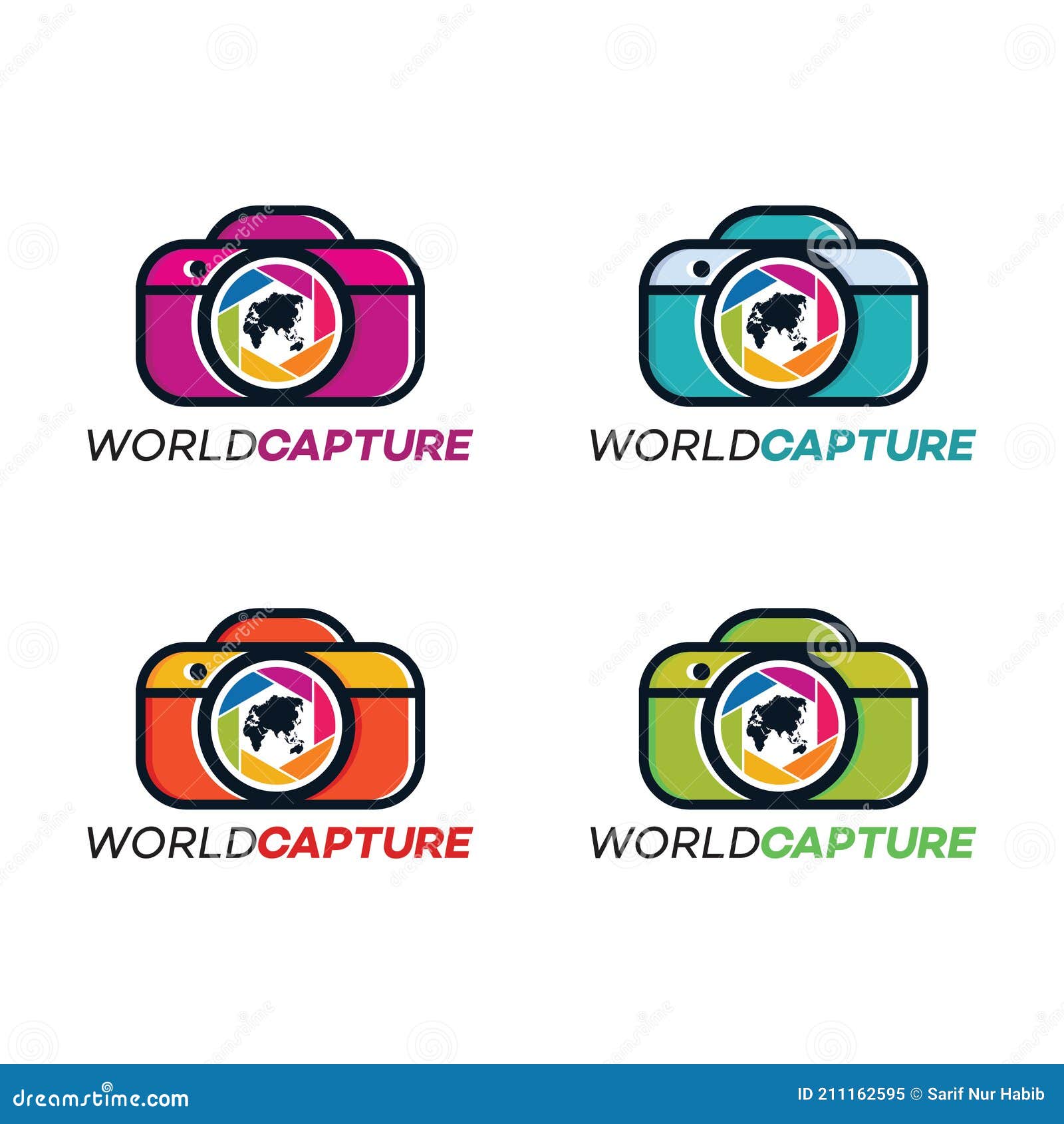 World Capture Logo Design Template Stock Vector - Illustration of ...