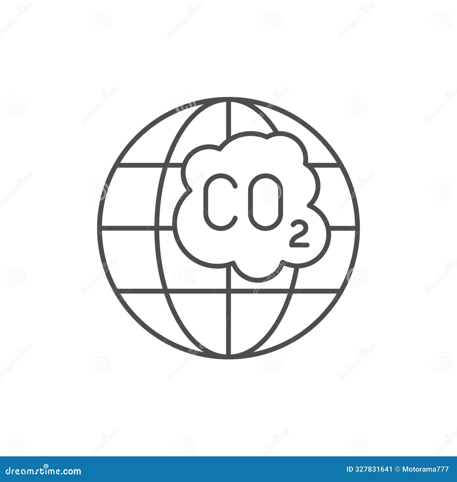 World and Carbon Dioxide Line Icon Stock Vector - Illustration of ...