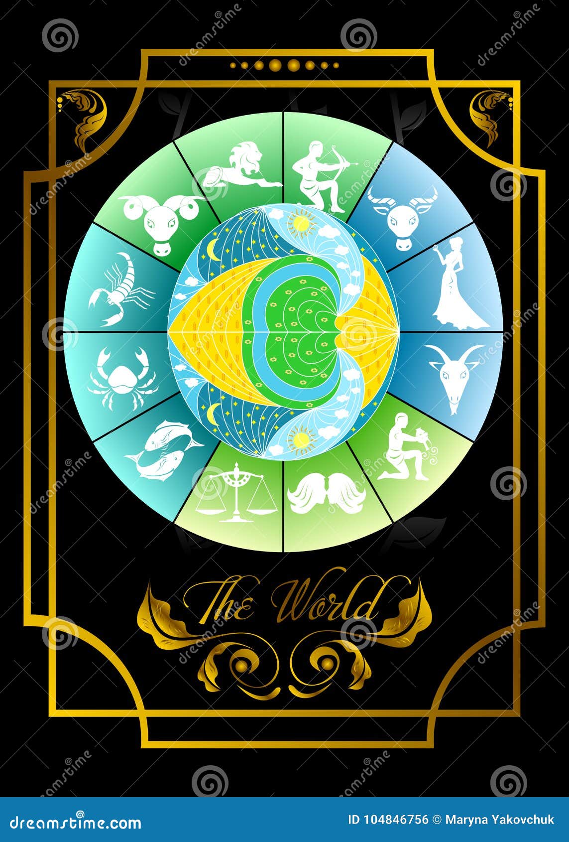 The world card stock vector. Illustration of games, arcana - 104846756
