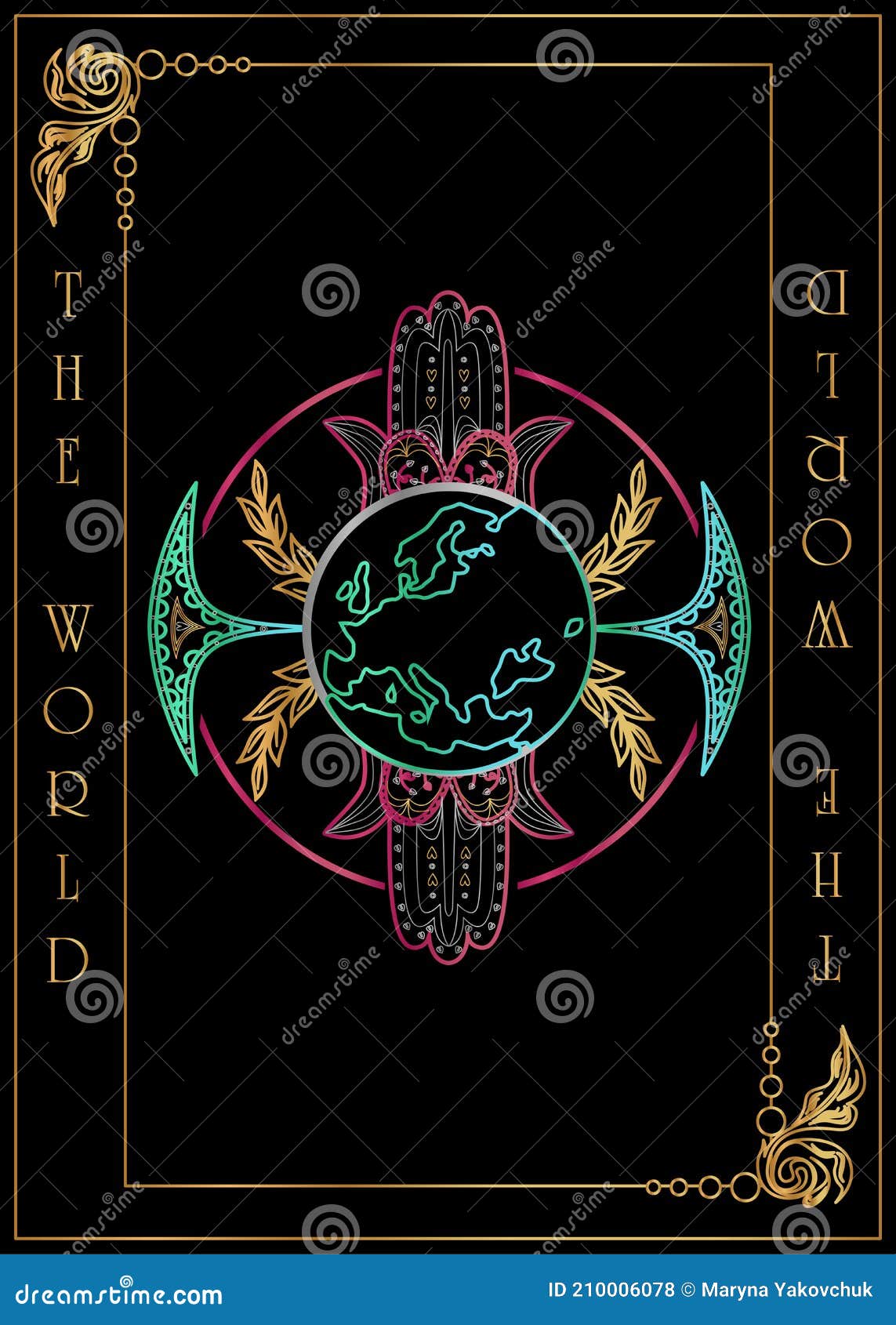 The World Card stock vector. Illustration of dream, card - 210006078