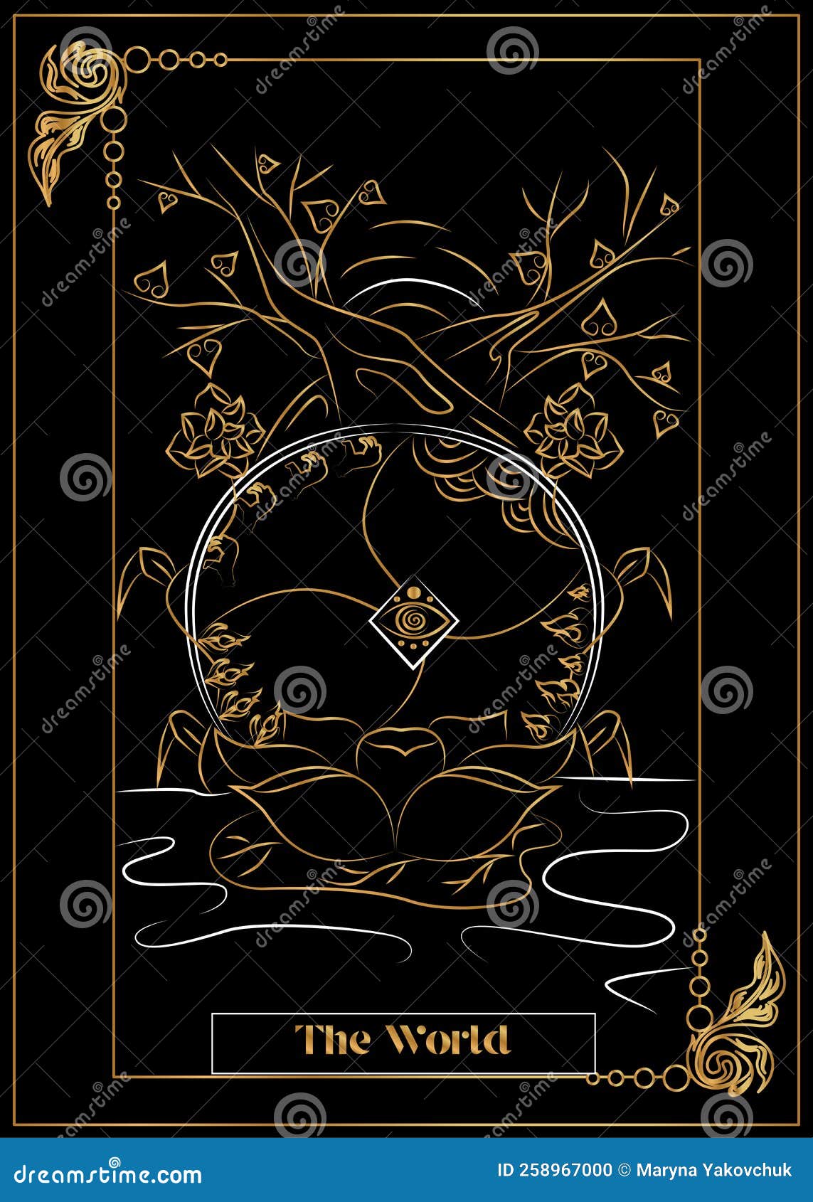 The World card stock vector. Illustration of games, fantasy - 258967000
