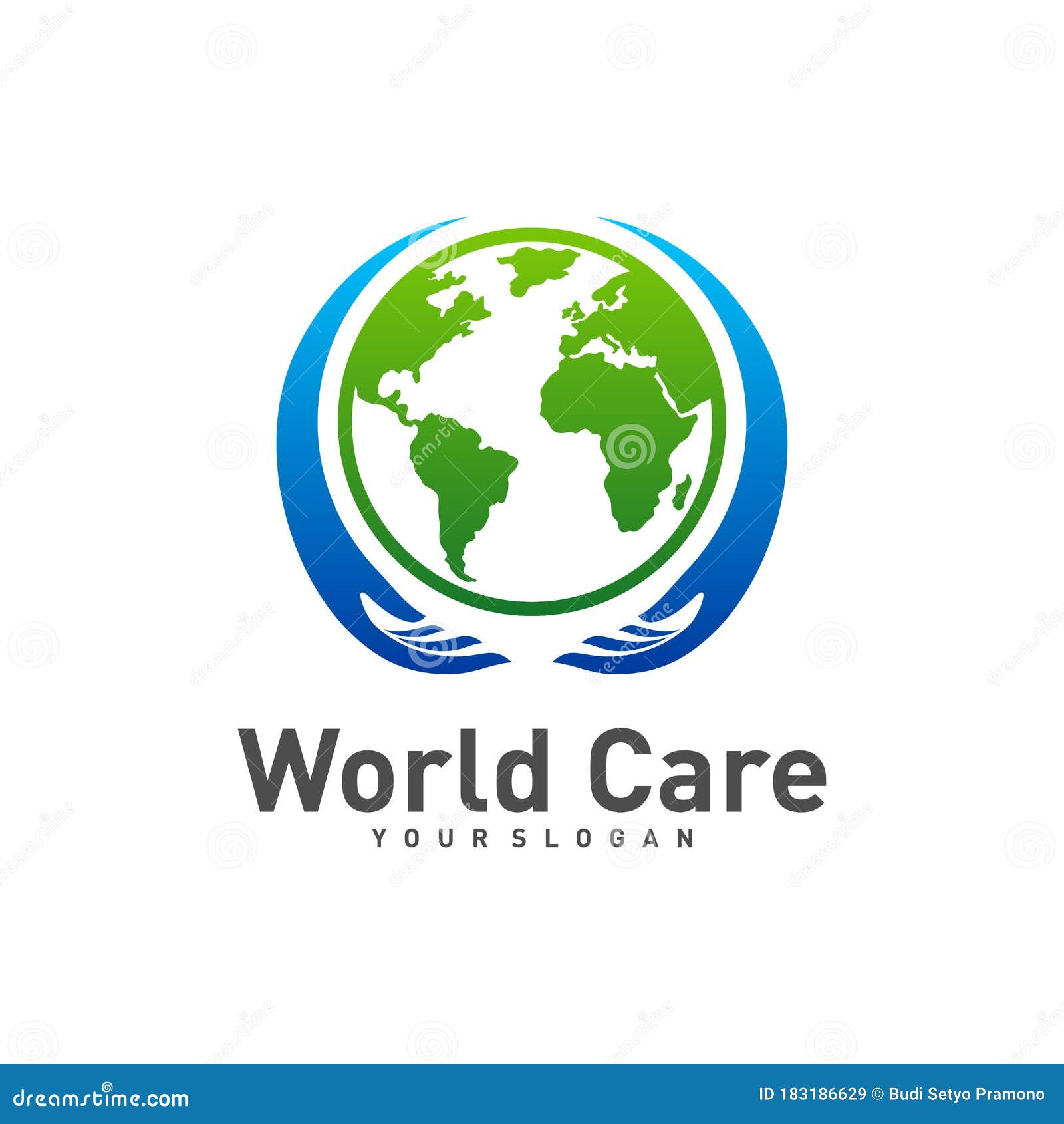 World Care Logo Design Template Vector, Earth Care Logo Concept ...
