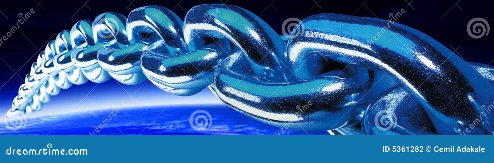 World and chain banner stock illustration. Illustration of journey ...