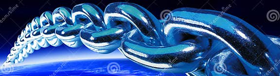World and chain banner stock illustration. Illustration of journey ...