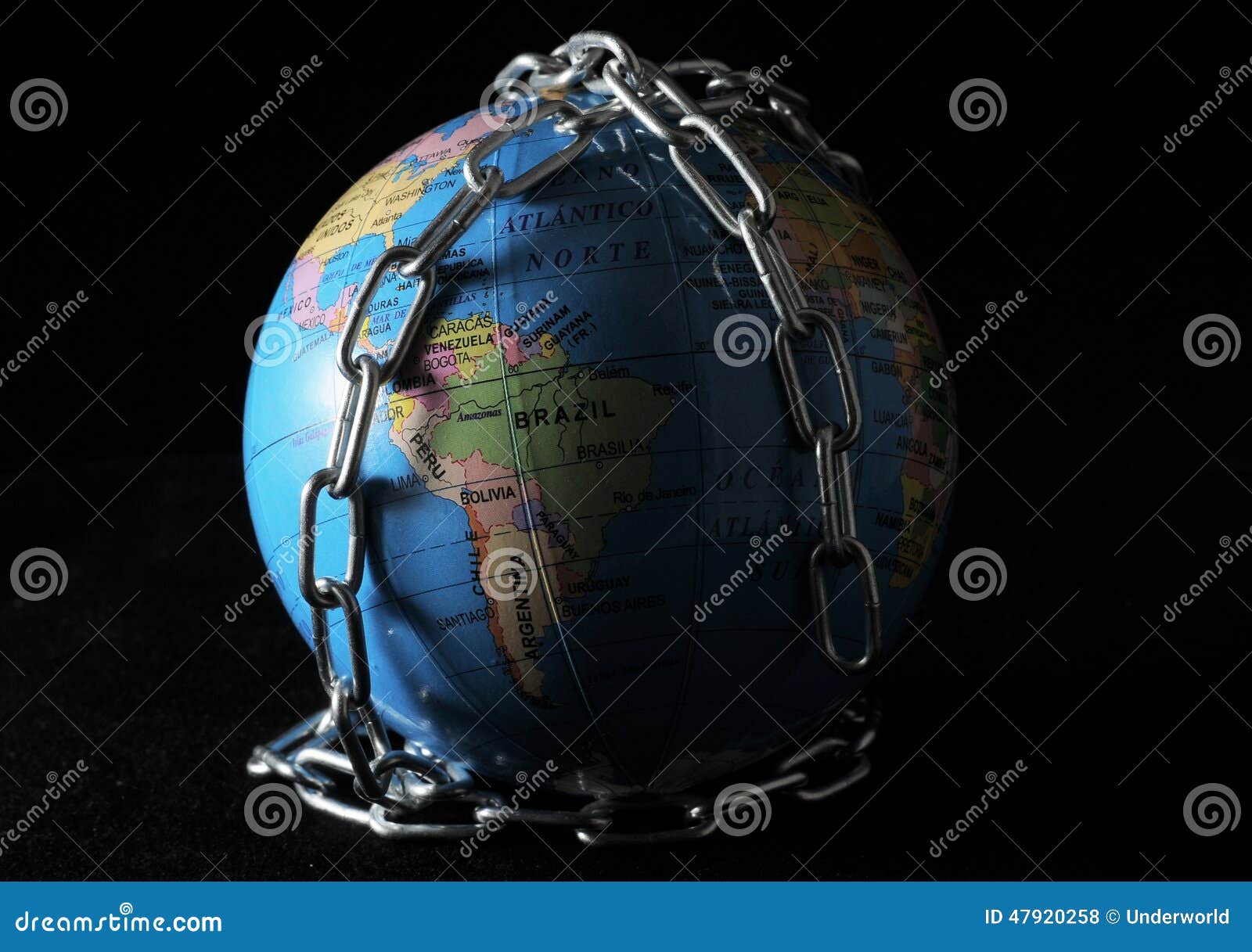World in chains stock photo. Image of economic, geography - 47920258