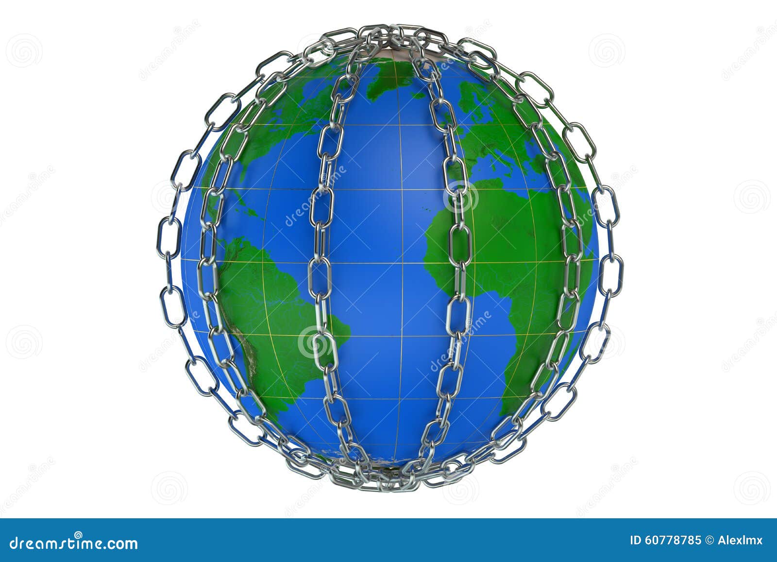 World in chains stock illustration. Illustration of closed - 60778785