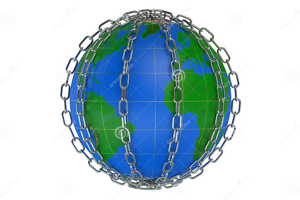 World in chains stock illustration. Illustration of closed - 60778785
