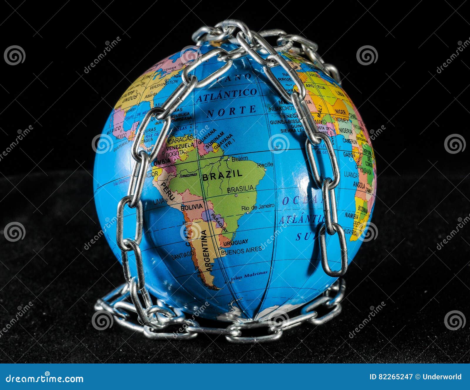 World in chains stock image. Image of education, geography - 82265247