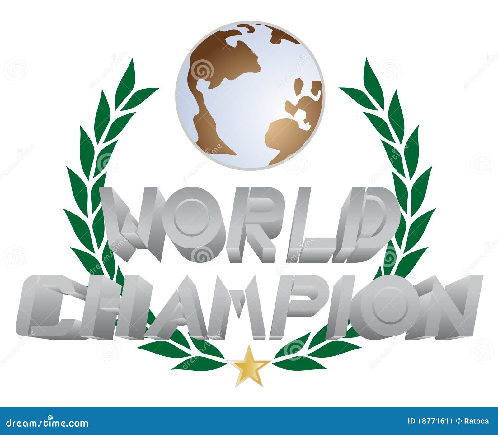 World champion stock vector. Illustration of champion - 18771611