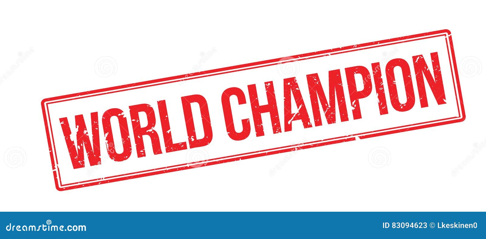 World Champion Rubber Stamp Stock Image - Image of button, aged: 83094623