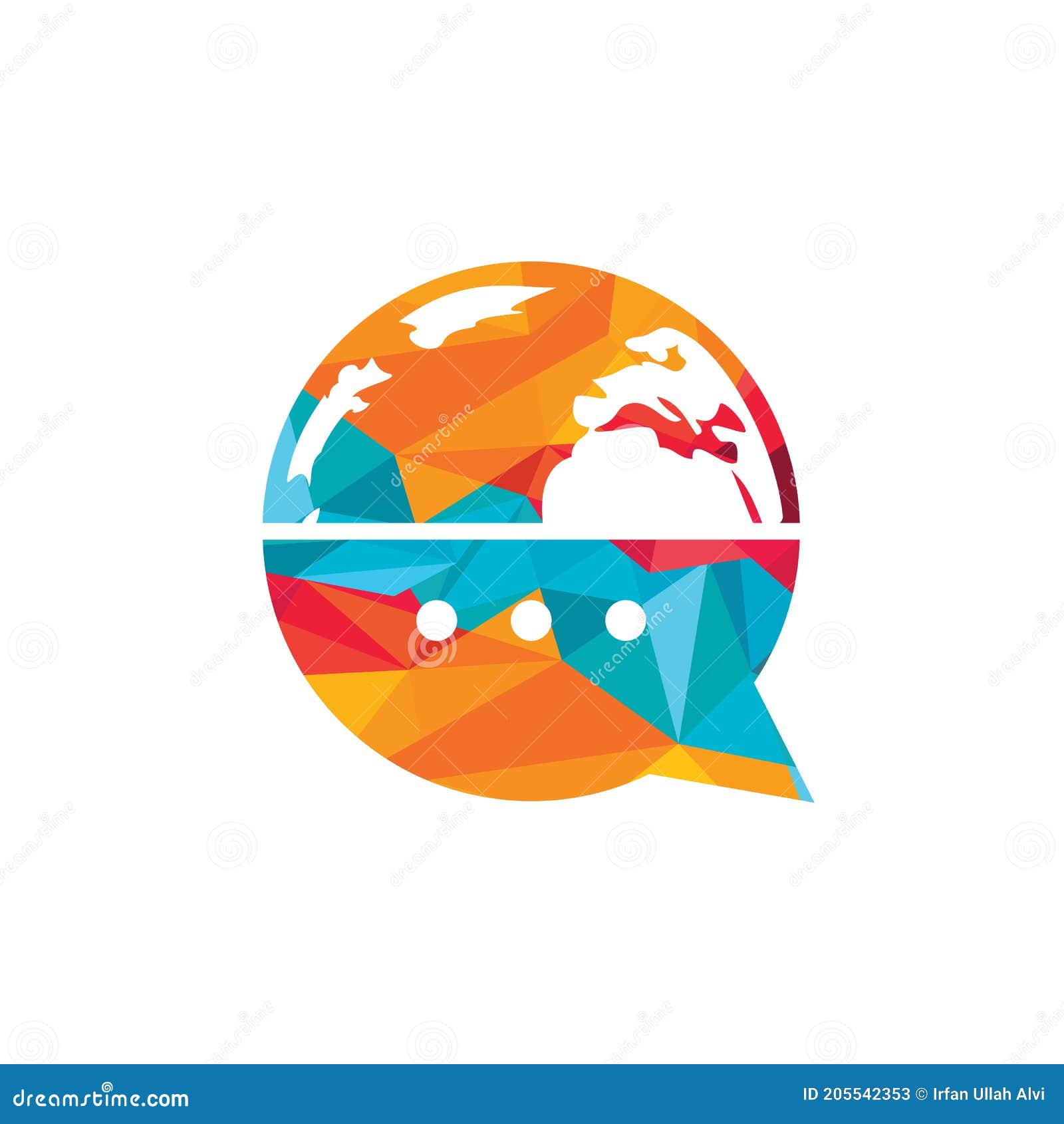 World Chat Vector Logo Design. Stock Vector - Illustration of marketing ...