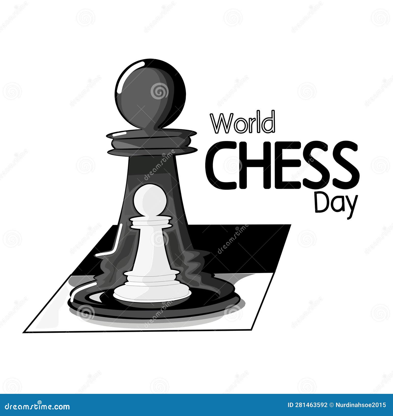 World Chess Day on July, 20 Stock Vector - Illustration of game ...