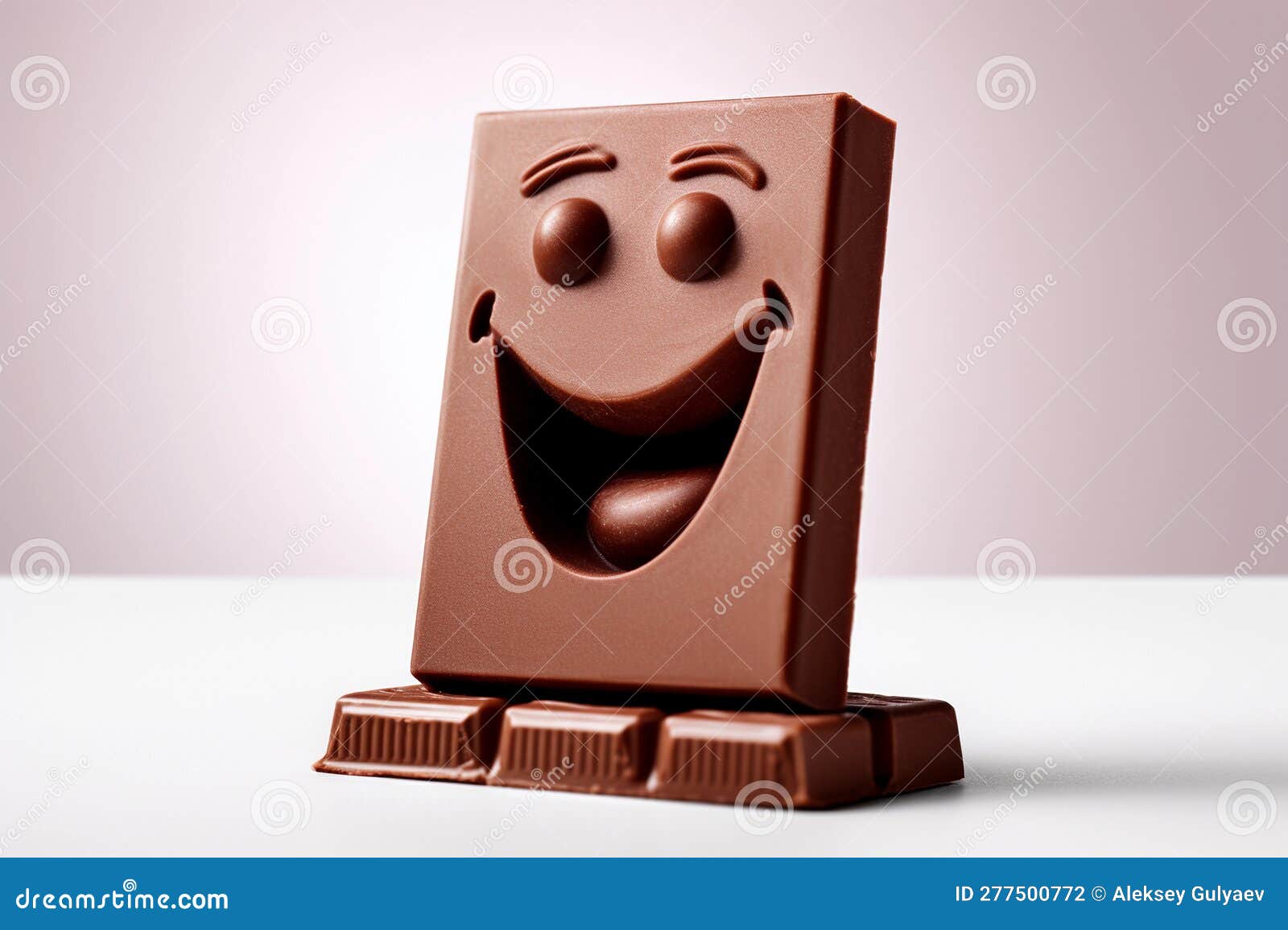 World Chocolate Day a Chocolate Bar with a Smiley Face on it AI ...