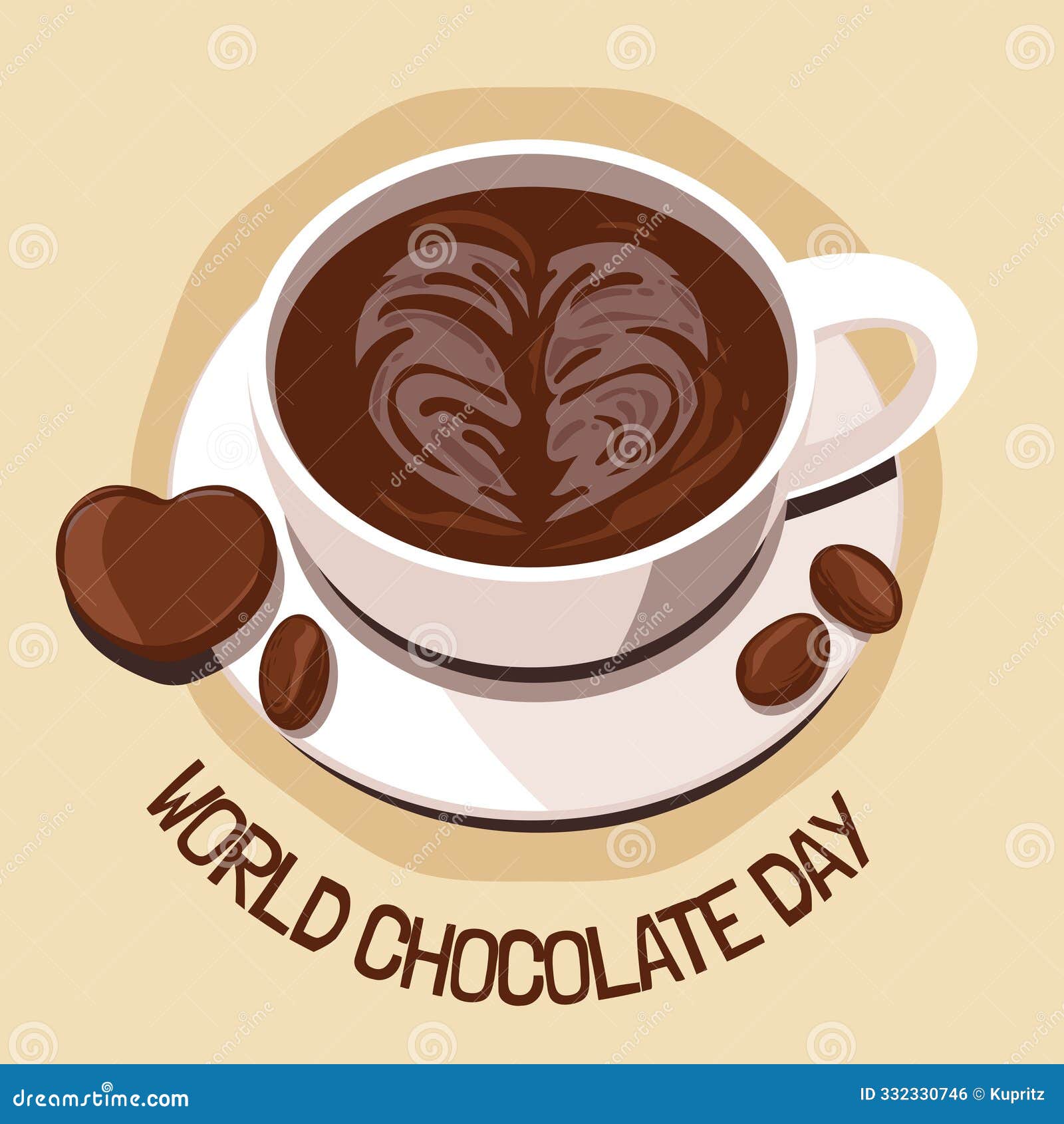 Celebrate World Chocolate Day Concept with Hot Chocolate and Chocolate ...