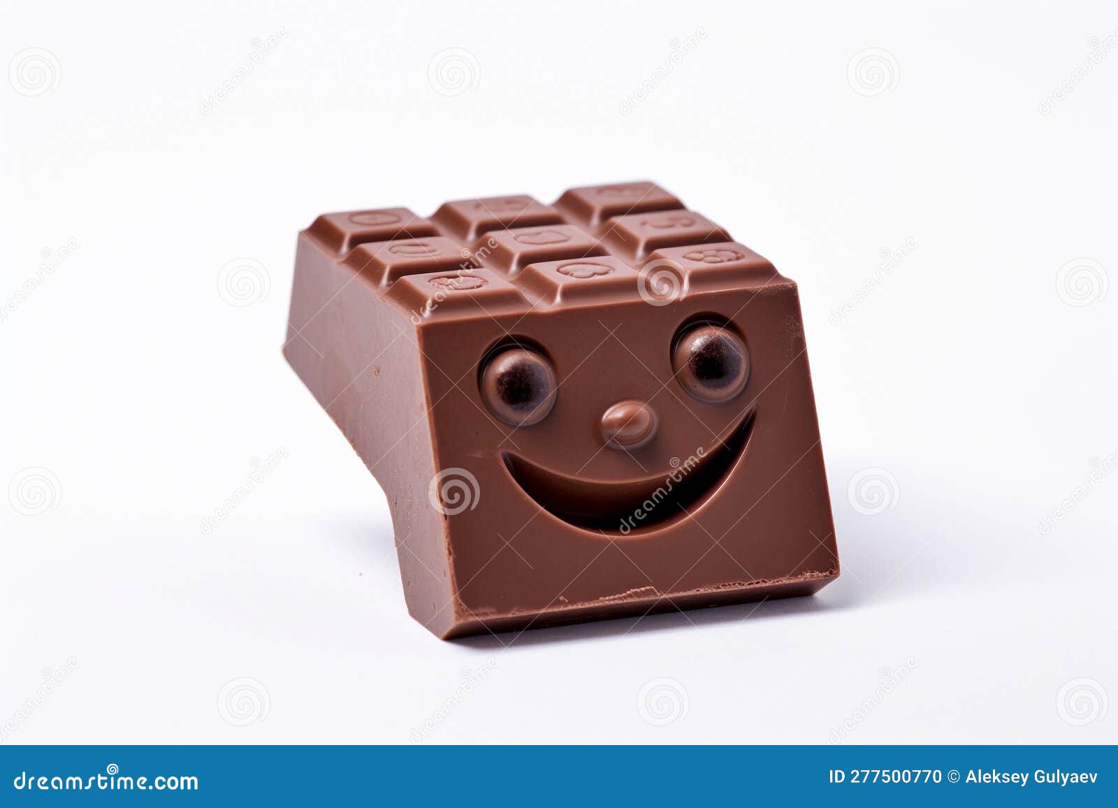 World Chocolate Day a Small Chocolate Bar with a Smiley Face on it AI ...