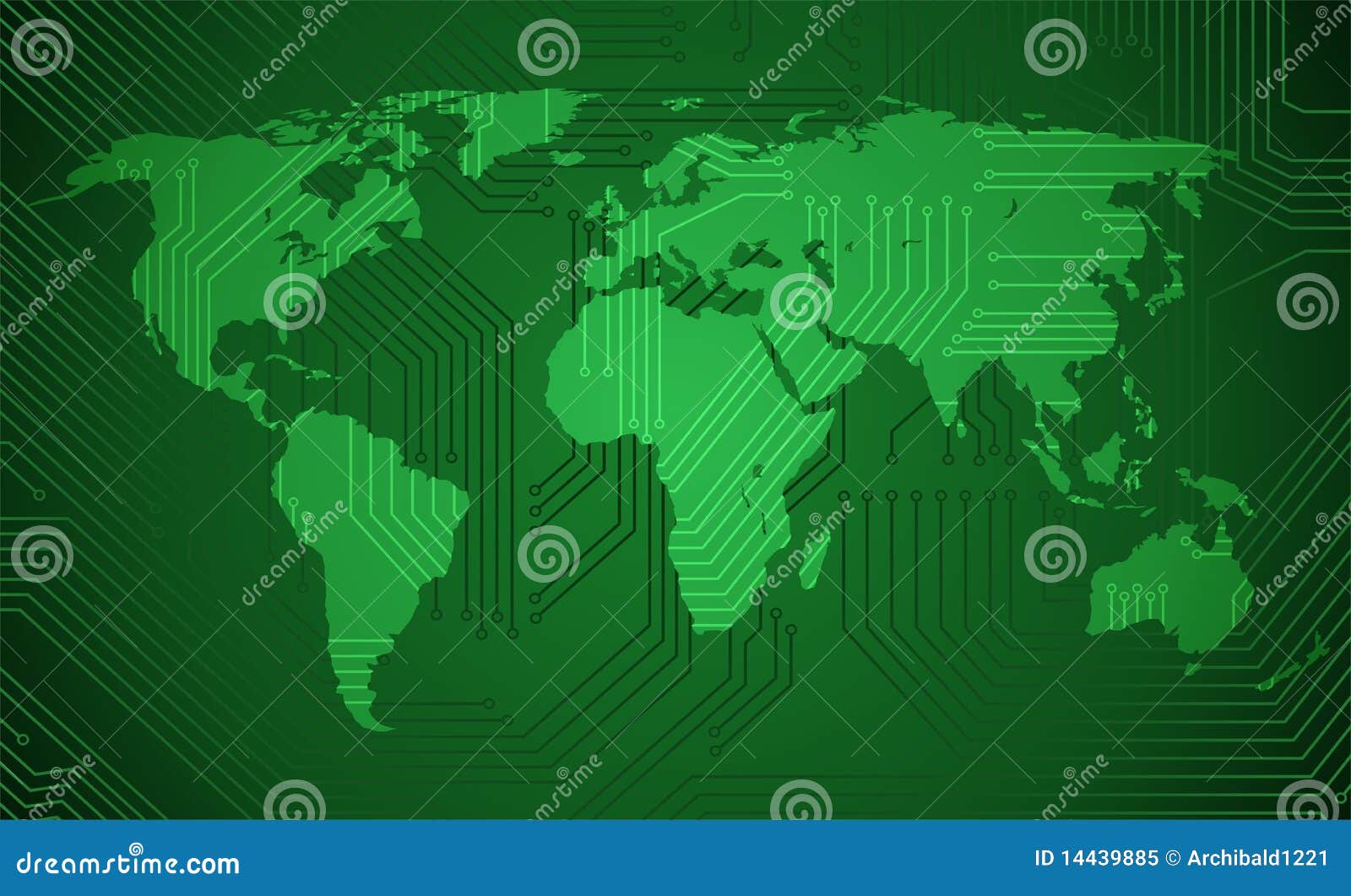 World - Circuit Composition Stock Illustration - Illustration of ...