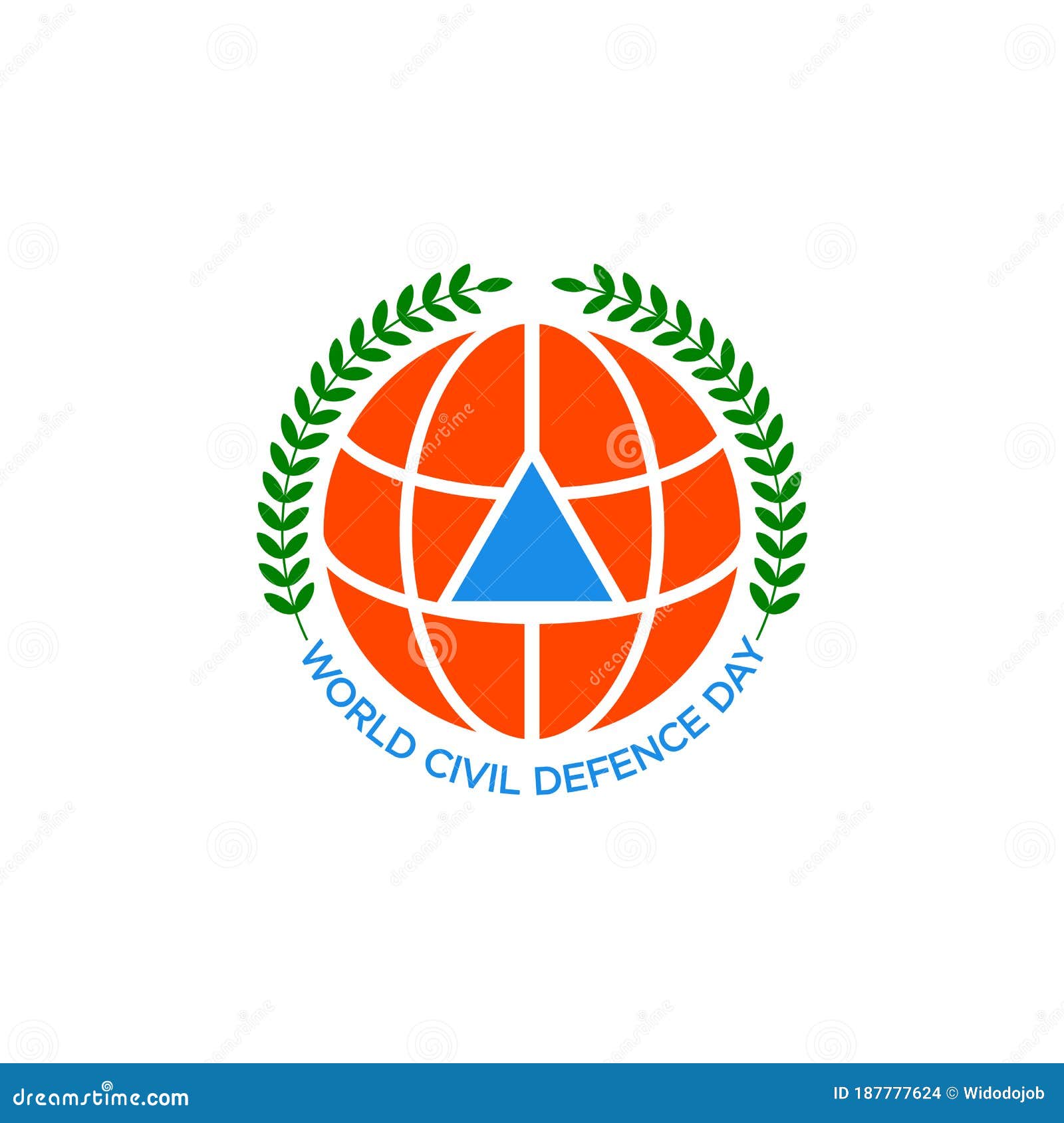 World Civil Defence Day On World Logo Stock Photo | CartoonDealer.com ...