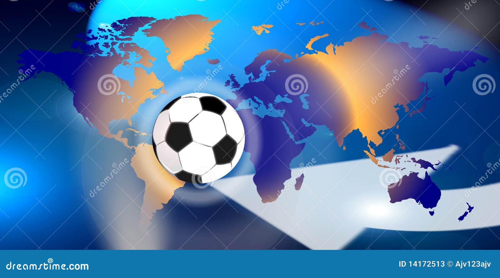 World Cup Football stock illustration. Illustration of brown - 14172513
